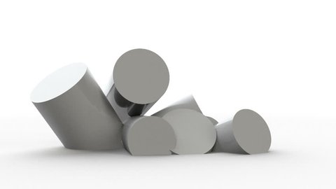 Cylindrical Tubular Forms Shapes 3d Cylindrical Stock Footage Video ...