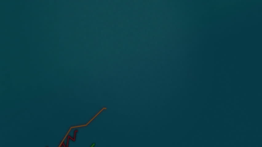 Animation of rising malware trend graph with digital data background in ...