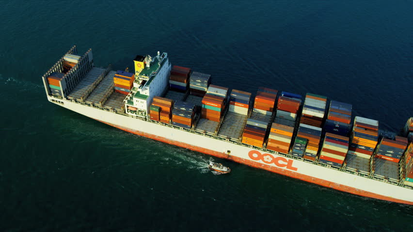 Container Ship Animation Crane Truck Loading Stock Footage Video (100% ...