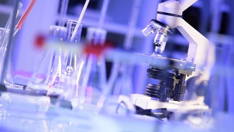 hospital laboratory equipped modern medical scientific Stock Footage ...