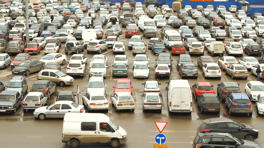 lots cars parking city full daytime Stock Footage Video (100% Royalty ...