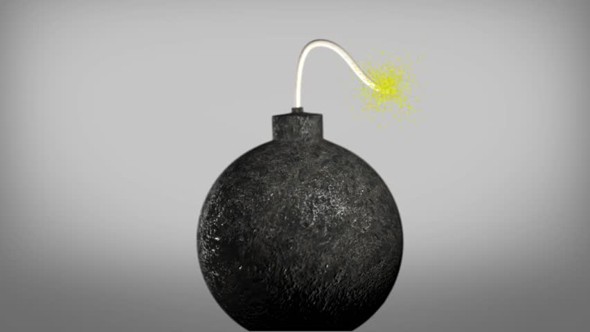 animated bomb burning fuse Stock Footage Video (100% Royalty-free ...