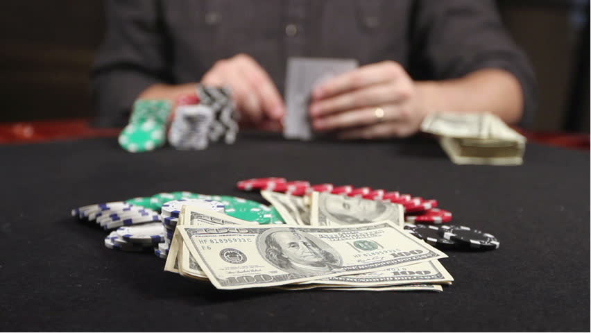 gambler poker table puts his cards Stock Footage Video (100% Royalty ...