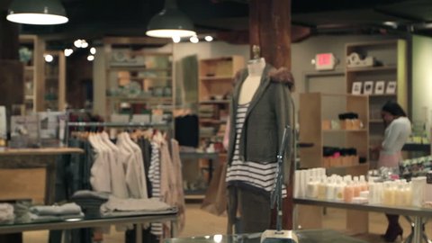 time-lapse empty clothes store two women Stock Footage Video (100% ...