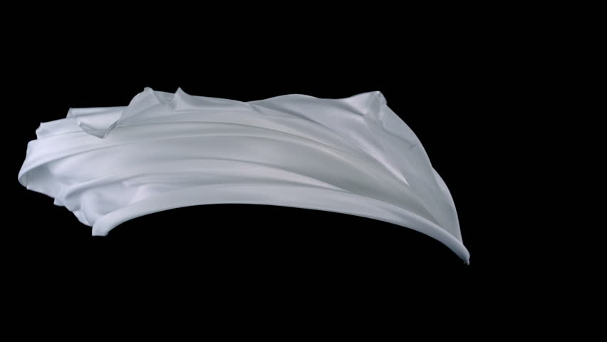 Flowing White Cloth Shooting with Stock Footage Video (100% Royalty ...