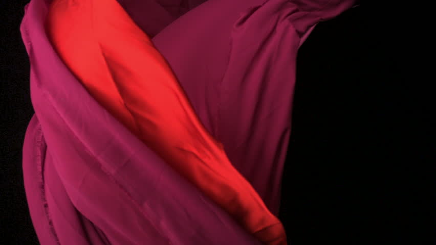 Flowing Red Cloth Shooting with Stock Footage Video (100% Royalty-free ...