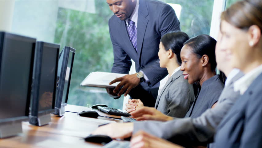 Male African American Sales Manager Stock Footage Video (100% Royalty ...