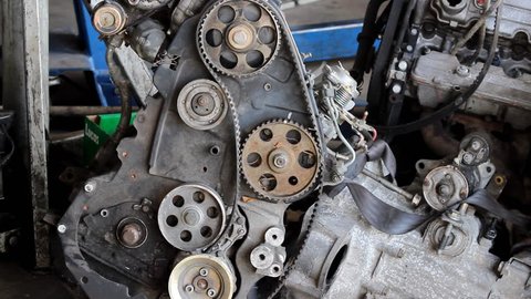 Broken Engines Old Car Engine Mechanics Stock Footage Video (100% ...