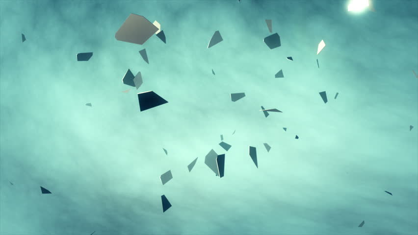 Flying Fragments of Metal. Shattered Stock Footage Video (100% Royalty ...