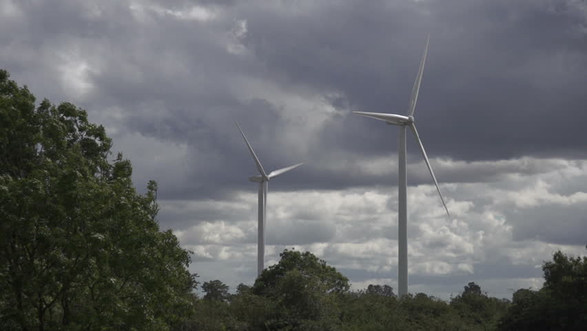 spooky horror modern windmill establishing shot Stock Footage Video ...