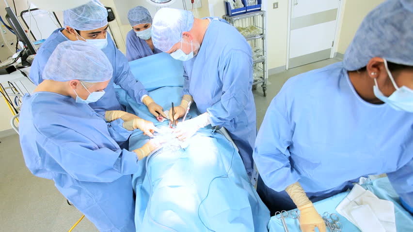 Overhead View Surgical Team Assisting Stock Footage Video (100% Royalty ...
