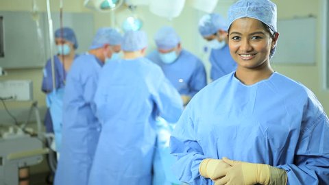 Close Young Female Asian Surgical Student Stock Footage Video (100% ...