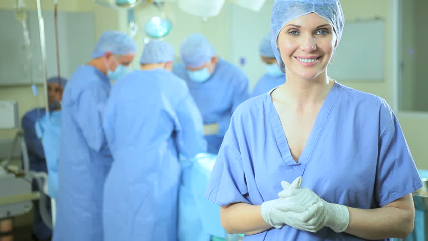 portrait female trauma nurse wearing full Stock Footage Video (100% ...
