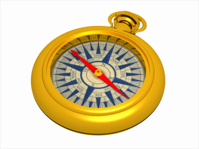 computer-generated 3d animation depicting compass Stock Footage Video ...