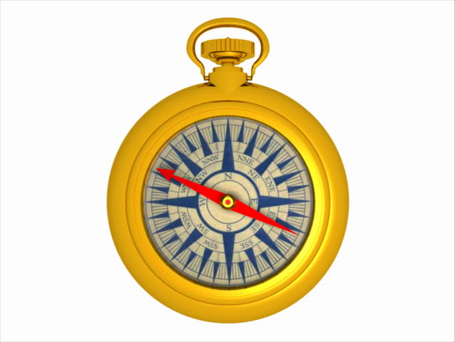computer-generated 3d animation depicting compass Stock Footage Video ...