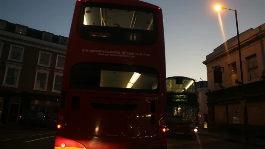 Night Bus Public Transport, London, Stock Footage Video (100% Royalty ...