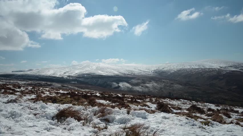 Dublin Mountains, Drifting Clouds Over Stock Footage Video (100% ...