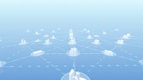 animation network connections icons moving over Stock Footage Video ...