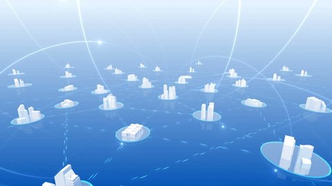 animation network connections icons moving over Stock Footage Video ...