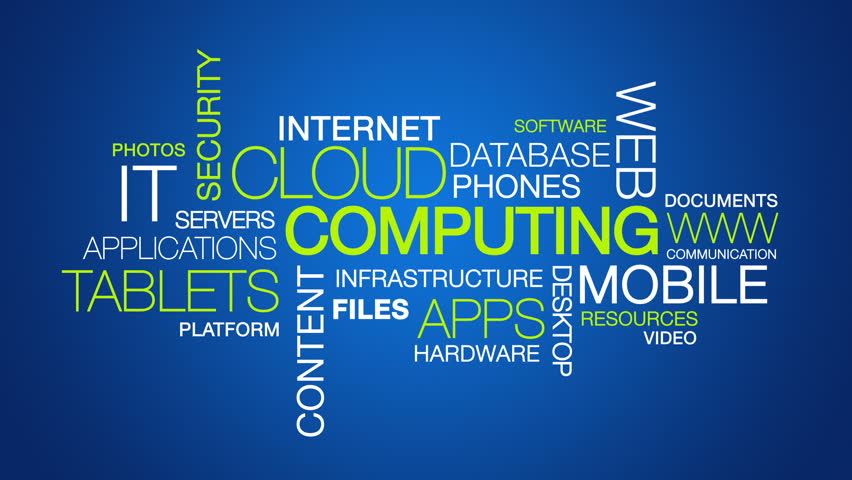 Cloud Computing Word Cloud Text Stock Footage Video (100% Royalty-free ...