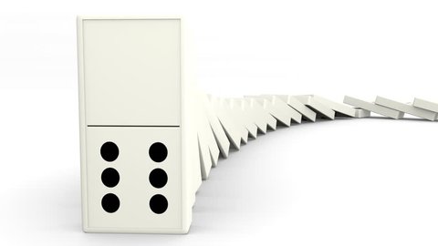 Stack Dominoes Falling Down Stock Illustration 82115776