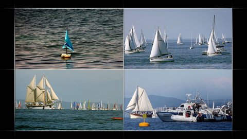 Bahrain Fishermen Boats Causeway Manama Skyline Stock Footage Video ...