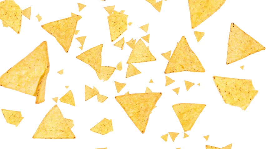 Nachos Falling Down On White Stock Footage Video (100% Royalty-free ...