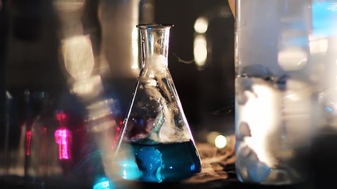 Laboratory Chemical Laboratory Demonstration Chemical Reaction Stock ...