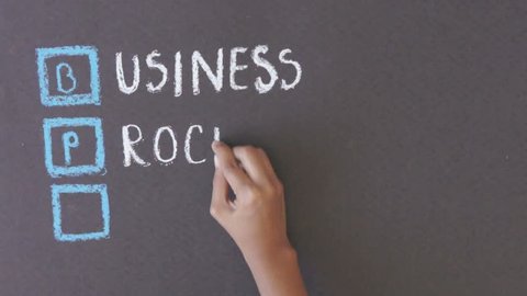 Business Process Management Chalk Drawing Stock Footage Video (100% ...