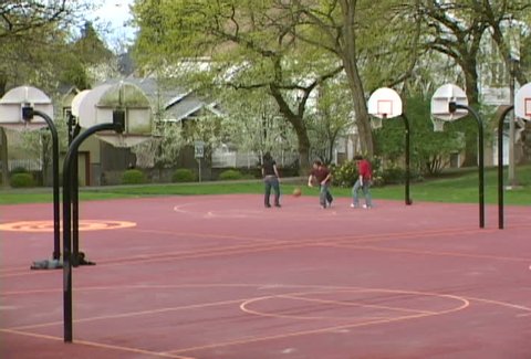 Sad Basketball Court Hoops No Rim Stock Footage Video (100% Royalty ...