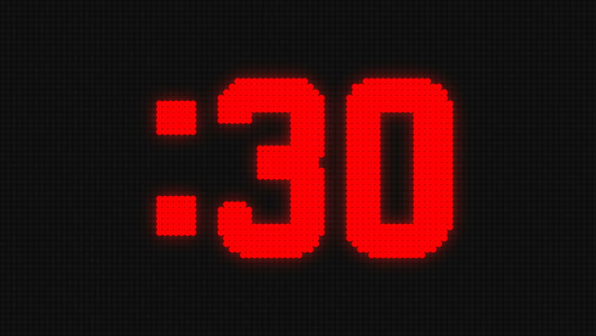 red sports shot clock countdown 30 Stock Footage Video (100% Royalty ...