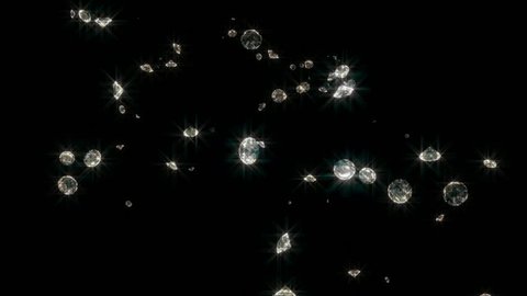 falling diamonds 3d animation fullhd Stock Footage Video (100% Royalty ...