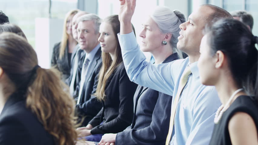 enthusiastic teacher explains lesson classroom full Stock Footage Video ...