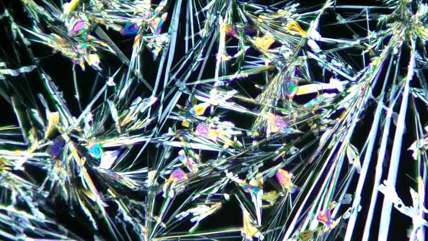 crystals vitamins c+a+b under microscope effect Stock Footage Video ...