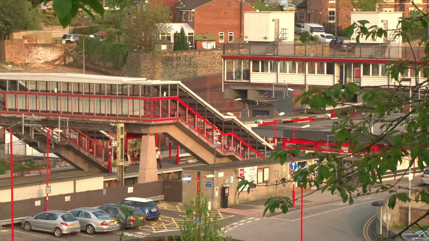 A Modern Footbridge Crossing at Stock Footage Video (100% Royalty-free ...
