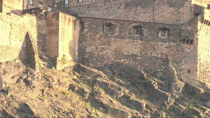 edinburgh castle sat on volcanic plug Stock Footage Video (100% Royalty ...