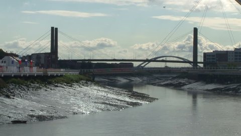 Muddy Banks River Usk Low Tide Stock Footage Video (100% Royalty-free ...