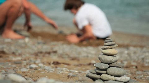 Father Son Have Fun Summer Beach Stock Footage Video (100% Royalty-free ...