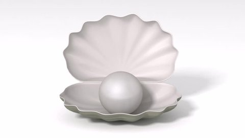Pearl Inside Seashell 3d Rendering Stock Illustration 1032956719 ...