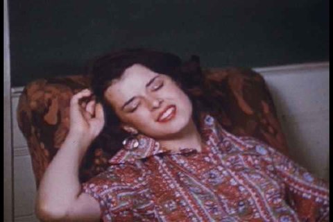 1950s Young Girl Freaks Out When Stock Footage Video (100% Royalty-free ...