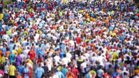 Hd City Marathon Crowd People Stock Footage Video (100% Royalty-free ...