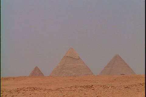 Scenic Shots Great Pyramids Tilt Down Stock Footage Video (100% Royalty ...