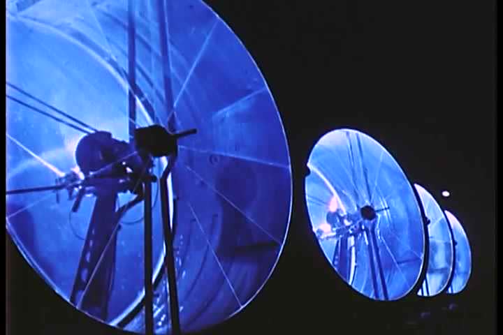 1950s - giant lights beam towards Stock Footage Video (100% Royalty ...