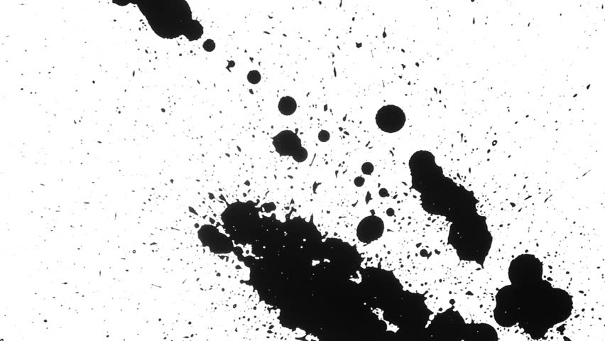 ink blots falling on white paper Stock Footage Video (100% Royalty-free ...