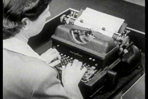 1940s History Typewriter Technology Shown Along Stock Footage Video ...