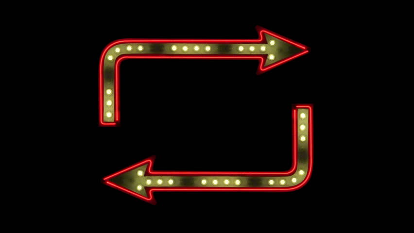 Neon and Chasing Light Arrows Stock Footage Video (100% Royalty-free ...