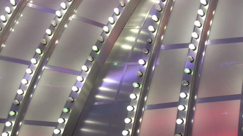 Abstract Silver Chasing Light Marquee Stock Footage Video (100% Royalty ...