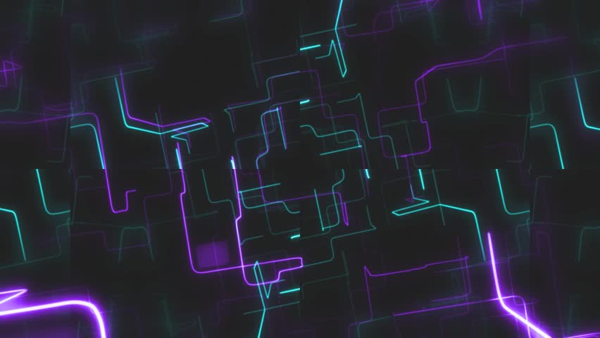 Abstract Neon Network Background Stock Footage Video (100% Royalty-free ...