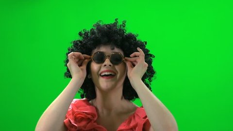 Women Dancing Crazy Green Screen Background Stock Footage Video (100% ...