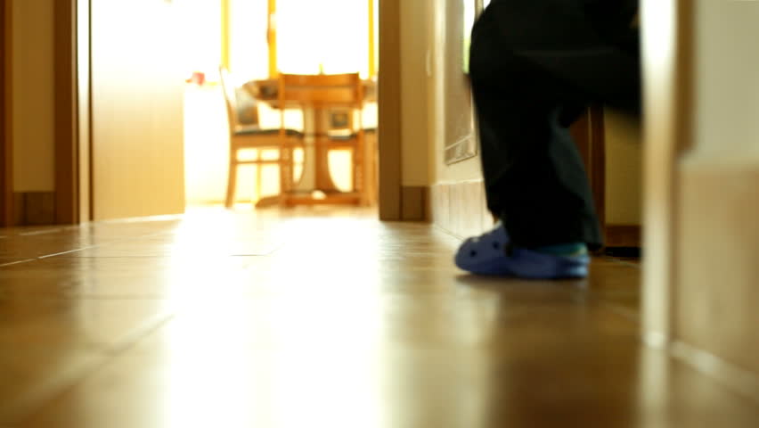 young boy running through house hallway Stock Footage Video (100% ...